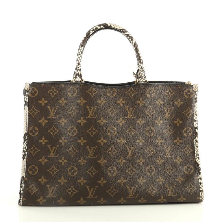 Louis Vuitton Popincourt NM Handbag Monogram Canvas with Python MM at ...