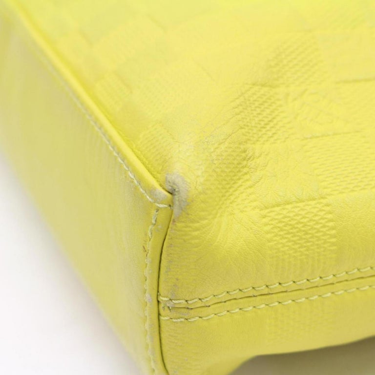 Louis Vuitton Porte Neon Yellow Damier Infini865727 Green Leather ...
