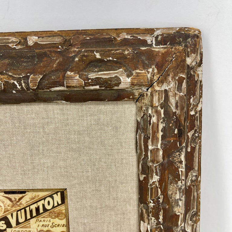 Louis Vuitton Print in Vintage Italian Rustic 1850's Wood Frame For ...