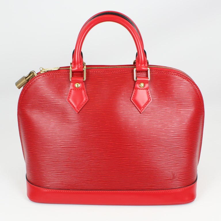 Louis Vuitton Red Alma Epi leather handbag For Sale at 1stDibs