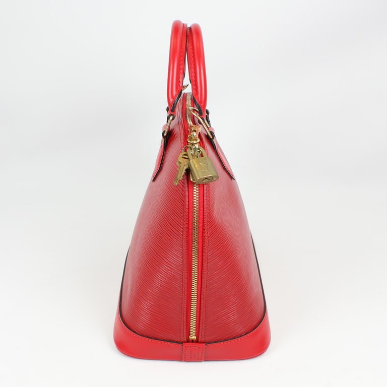 Louis Vuitton Red Alma Epi leather handbag For Sale at 1stDibs