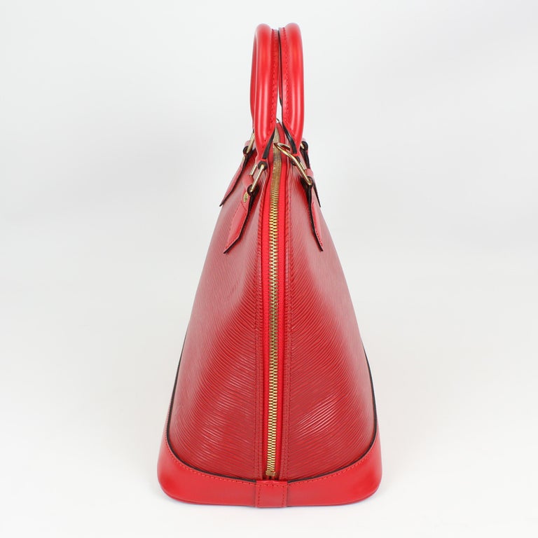 Louis Vuitton Red Alma Epi leather handbag For Sale at 1stDibs