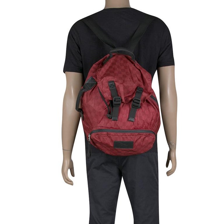 Louis Vuitton Red Damier Nylon Aventure 2012 Cup Lighpack Mercury ...