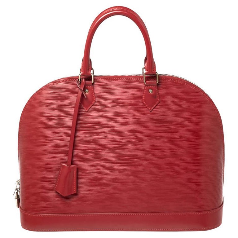 Louis Vuitton Red Epi Leather Alma GM Bag For Sale at 1stDibs