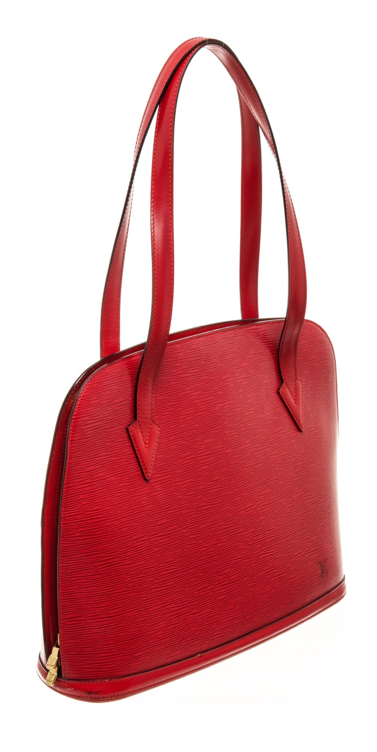 Louis Vuitton Red Epi Leather Lussac Shoulder Bag For Sale at 1stDibs