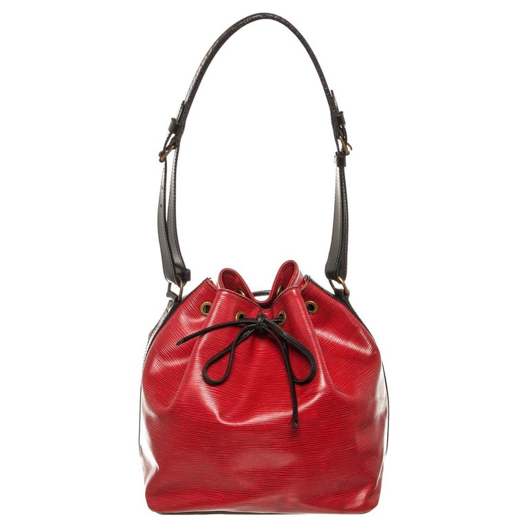 Louis Vuitton Red Epi Leather Noe PM Bucket Bag at 1stDibs