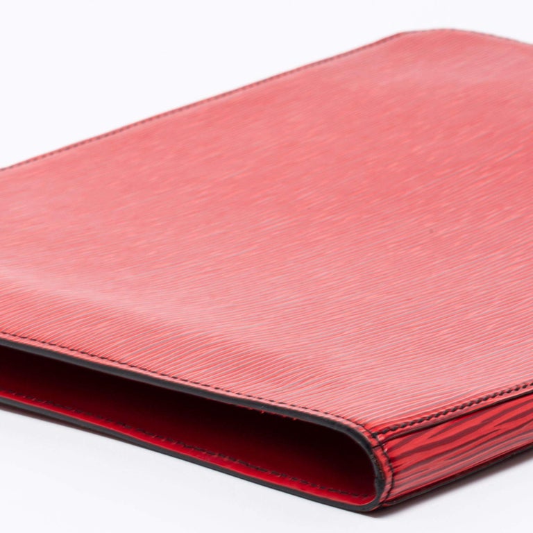 Louis Vuitton Red Epi Leather Poche Documents Portfolio Case For Sale ...