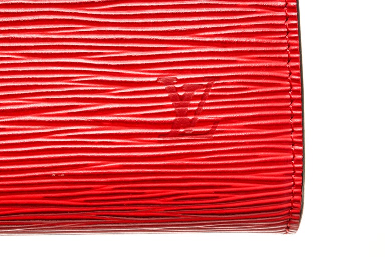 Louis Vuitton Red Epi Leather Pochette For Sale at 1stDibs