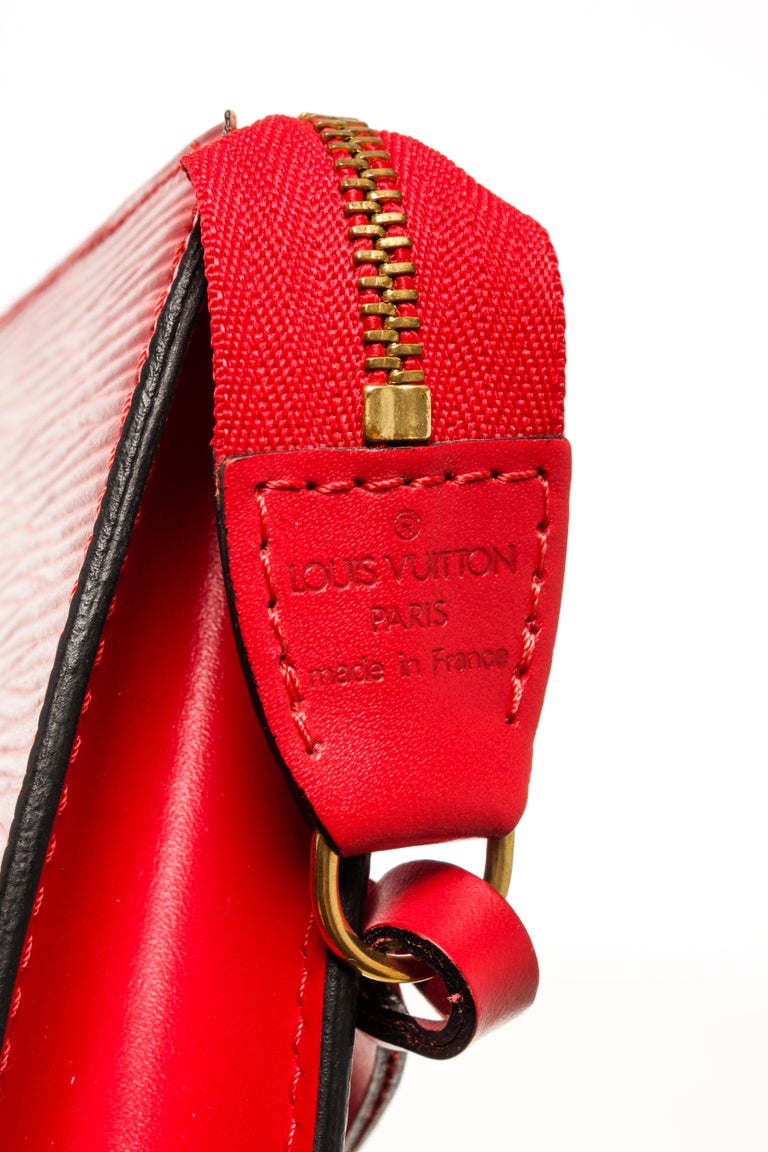 Louis Vuitton Red Epi Leather Pochette at 1stDibs