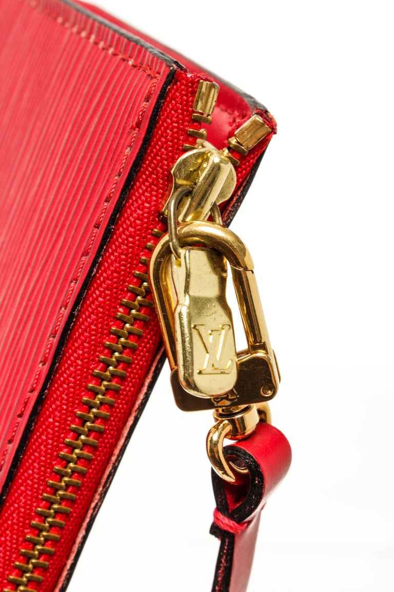 Louis Vuitton Red Epi Leather Pochette at 1stDibs