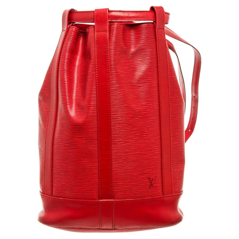 Louis Vuitton Red Epi Leather Randonnee PM Backpack For Sale at 1stDibs