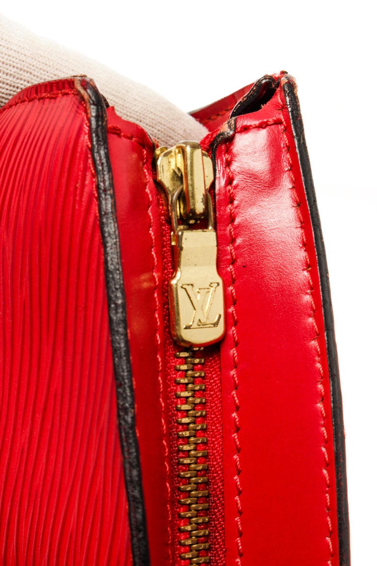 Louis Vuitton Red Epi Leather Saint Jacques Shoulder Bag For Sale at ...