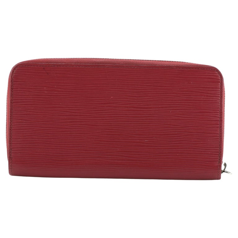 Louis Vuitton Red Epi Leather Zippy Wallet with silver-tone hardware ...