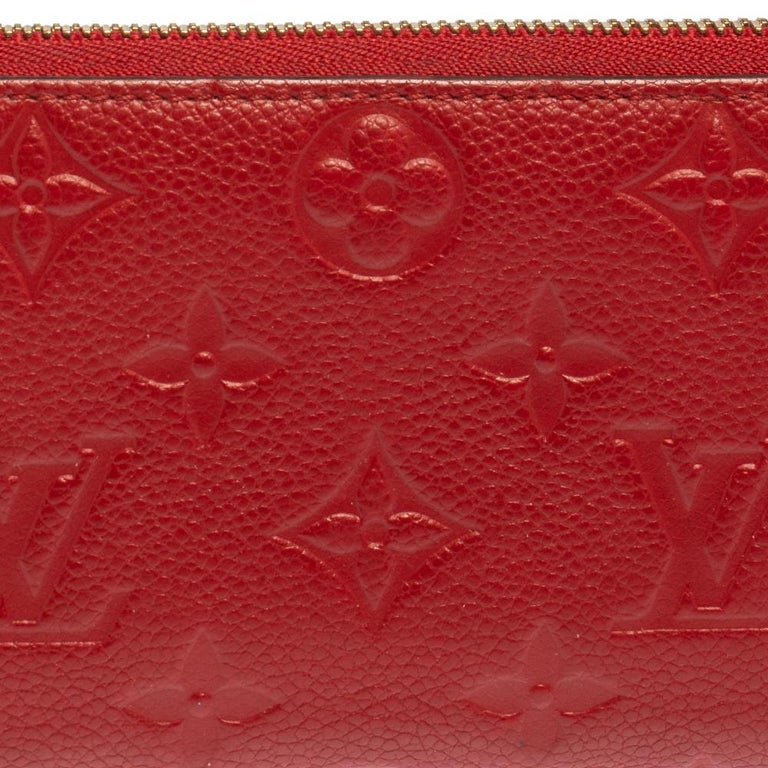 Louis Vuitton Red Monogram Empreinte Leather Zippy Wallet at 1stDibs