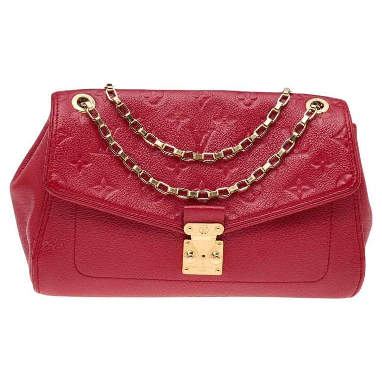 Louis Vuitton Red Monogram Empreinte St Germain Shoulder PM Bag at 1stDibs