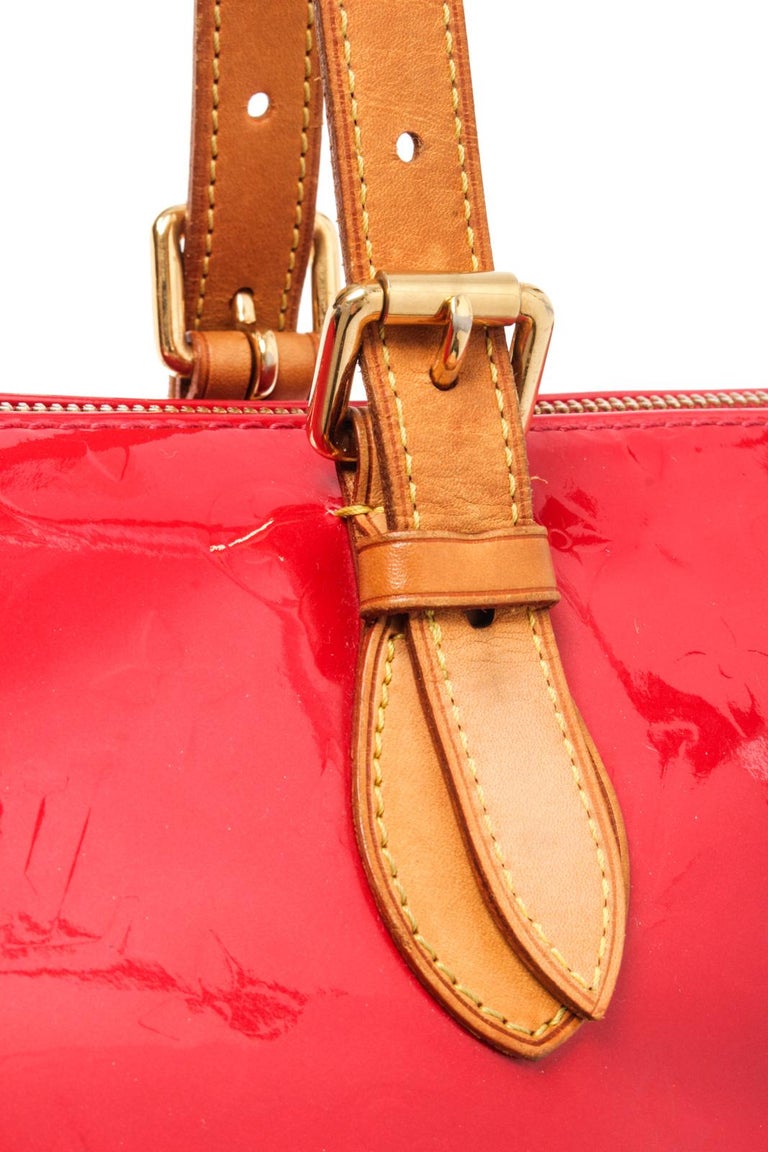 Louis Vuitton Red Monogram Vernis Rosewood Shoulder Bag For Sale at 1stDibs