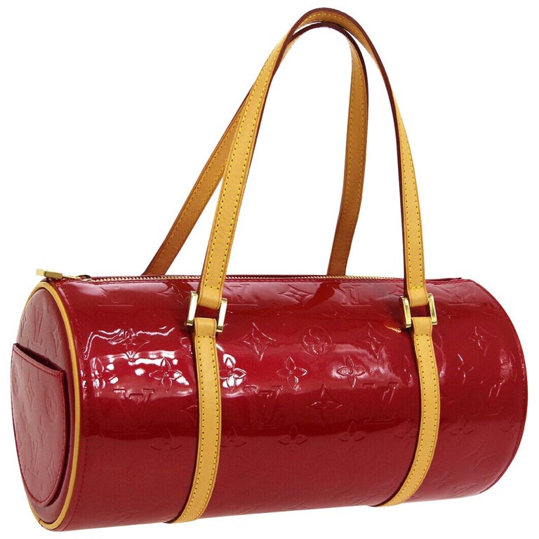 Louis Vuitton Red Patent Leather Small Top Handle Satchel Pochette ...