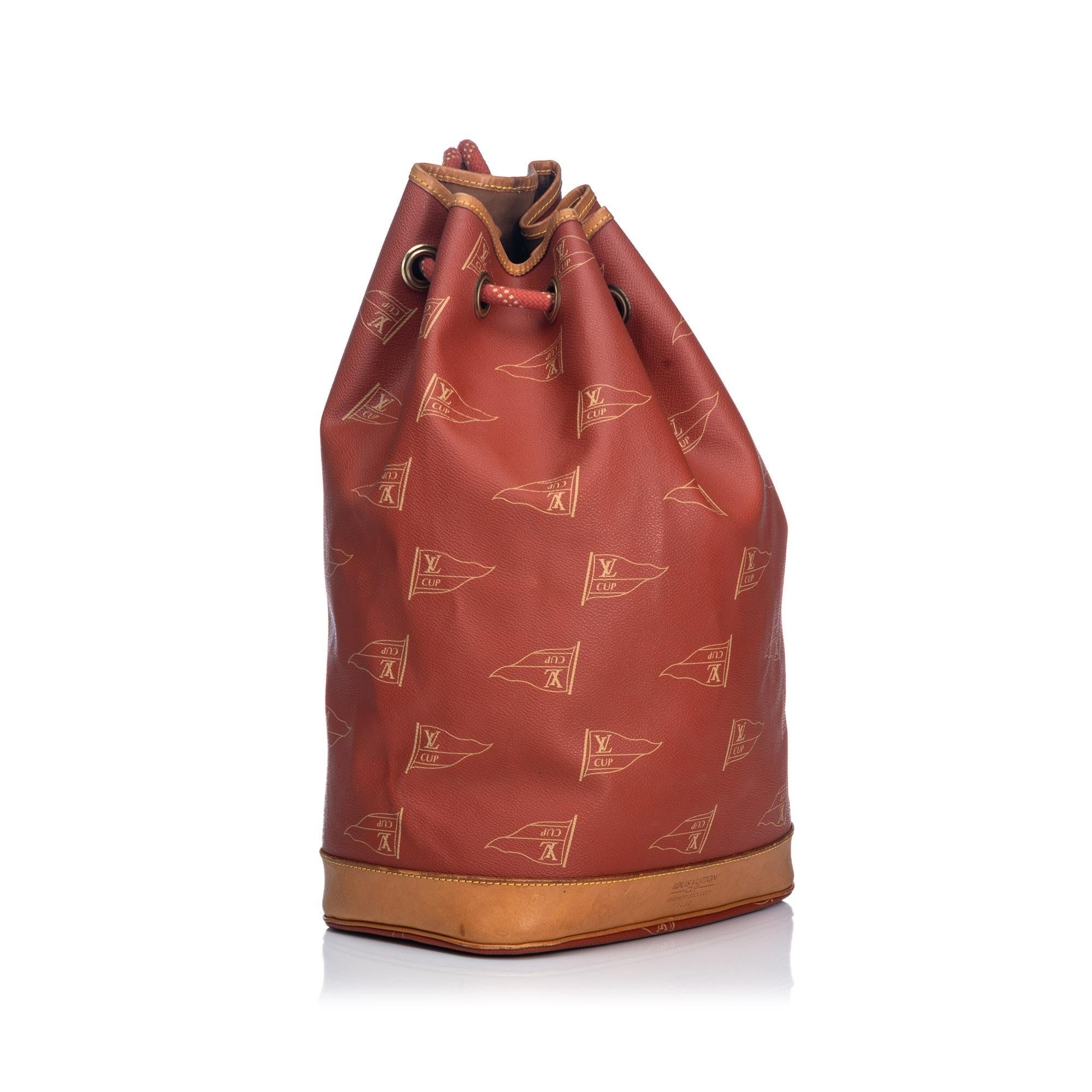 Louis Vuitton Red PVC Plastic 1995 LV Cup St. Tropez Drawstring ...