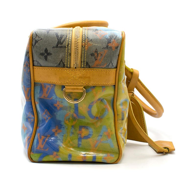 Louis Vuitton Richard Prince Jaune Denim Defile Weekender PM Pulp Bag ...