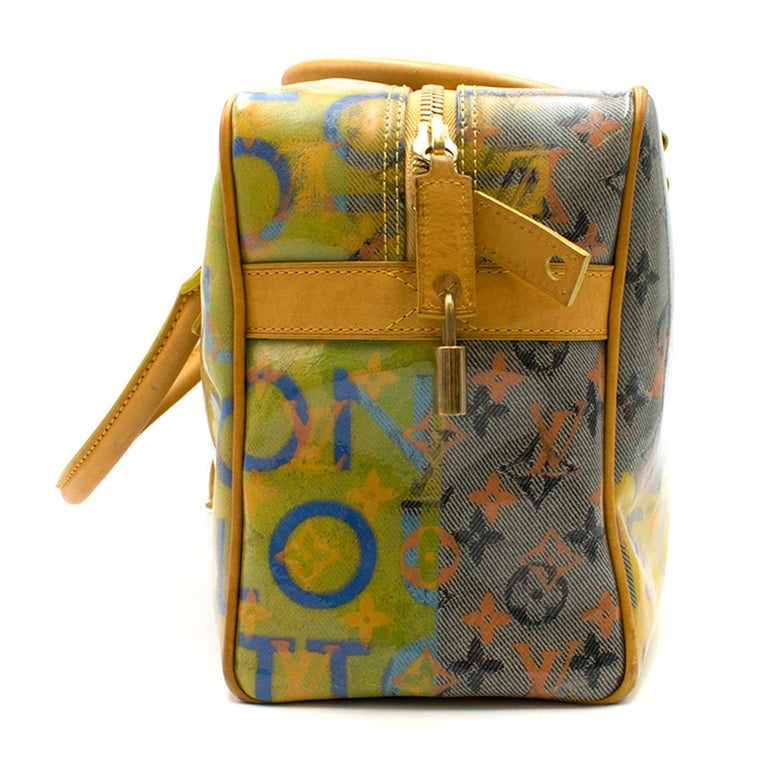 Louis Vuitton Richard Prince Jaune Denim Defile Weekender PM Pulp Bag ...