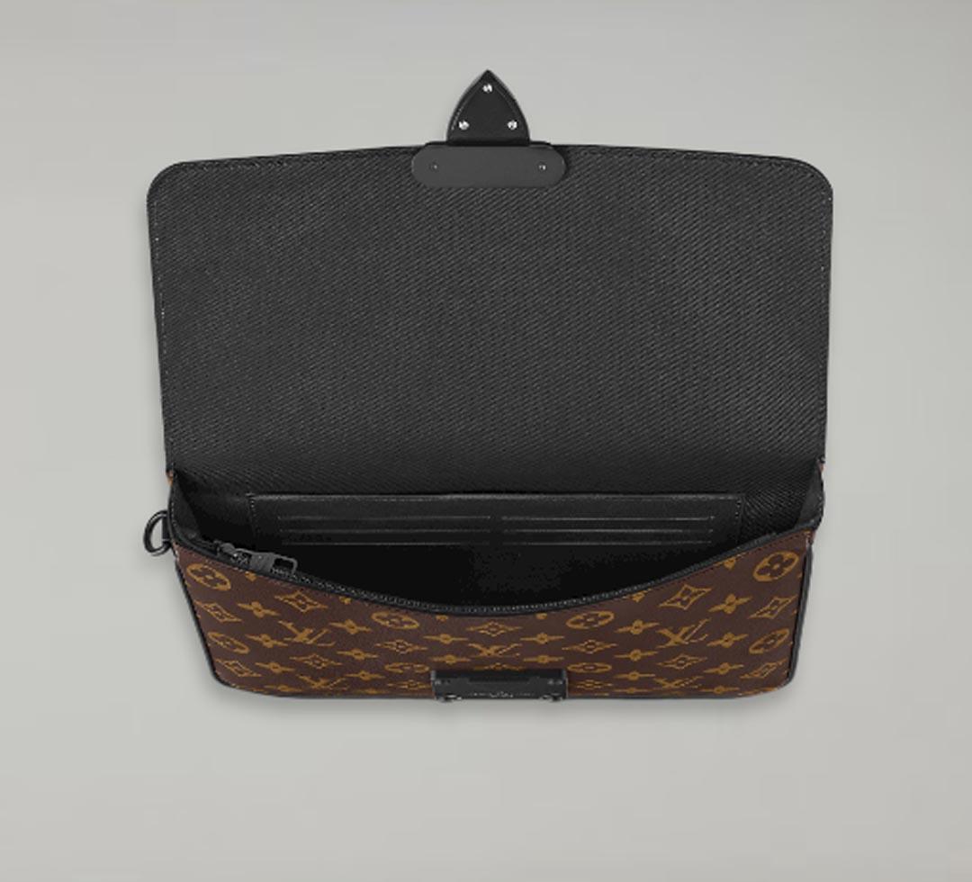 Louis Vuitton S Lock A4 Pouch Monogram Macassar Coated Canvas For Sale ...