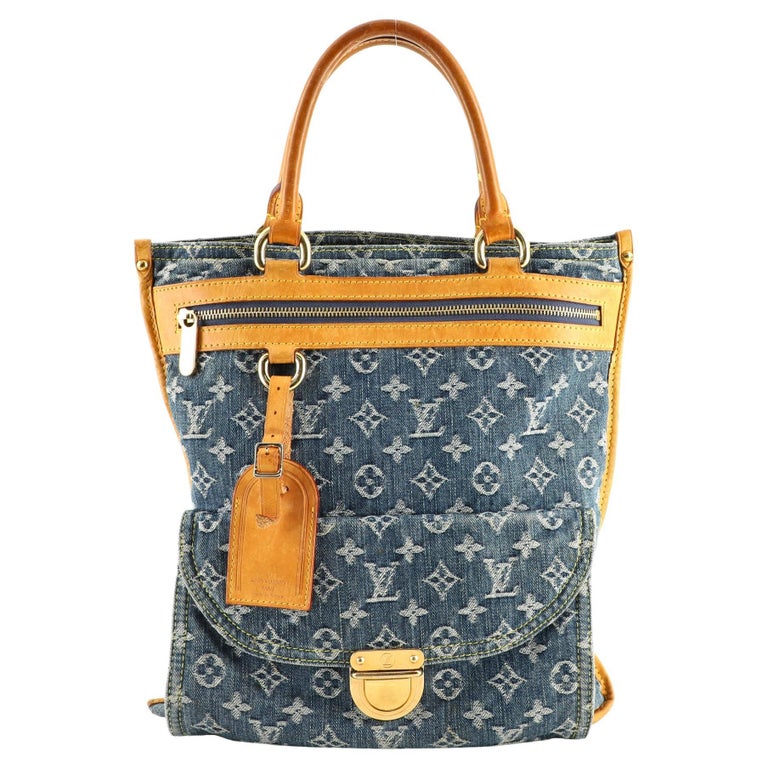 Louis Vuitton Sac Plat Bag Denim For Sale at 1stDibs