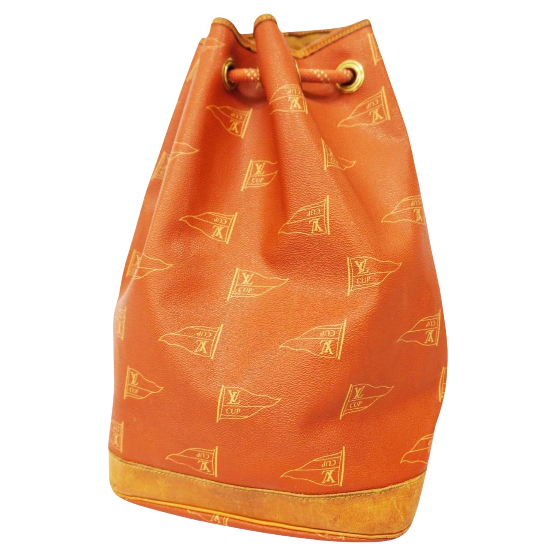 Louis Vuitton Saint Tropez Leather Backpack Bag Orange Limited Edition ...