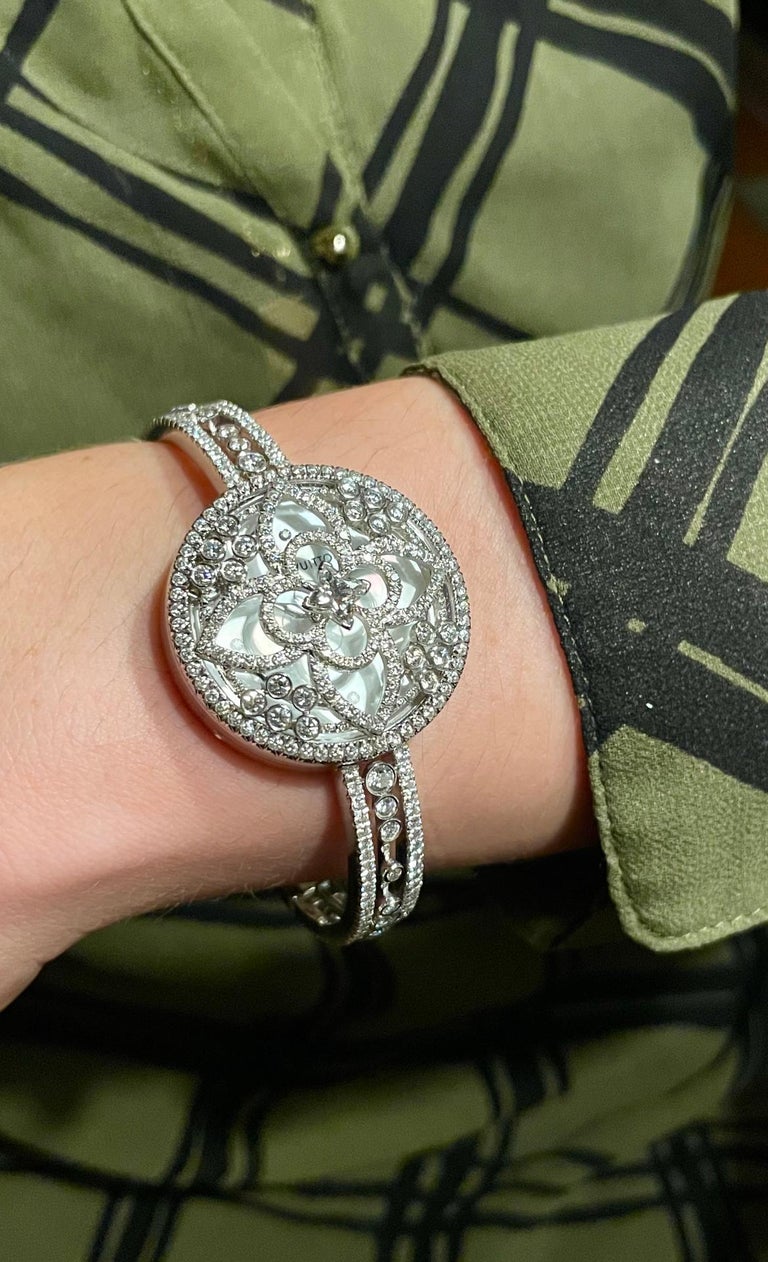 Louis Vuitton Secret White Gold Diamond Womens Watch For Sale at 1stDibs