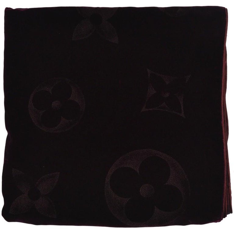 LOUIS VUITTON Shawl in Cardinal Red Velvet For Sale at 1stDibs