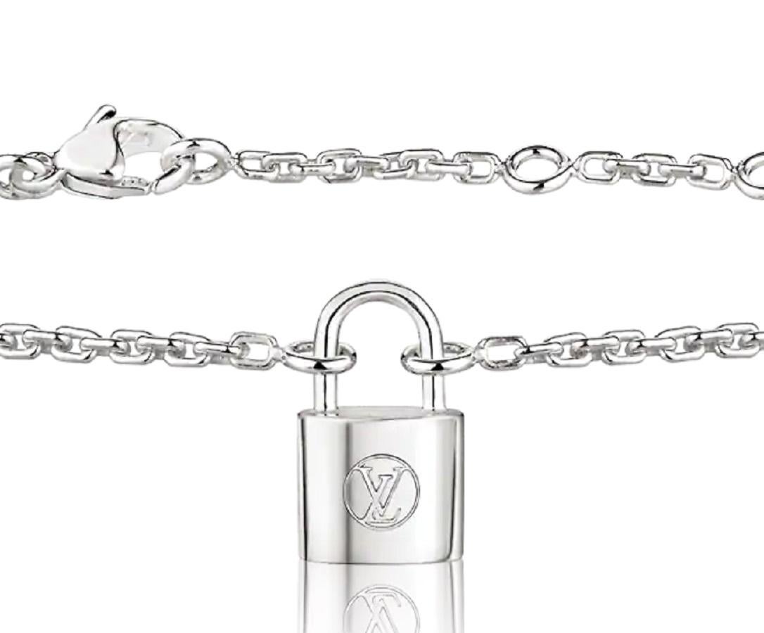 Louis Vuitton Silver Lockit bracelet, sterling silver 925 adjustable 15 ...