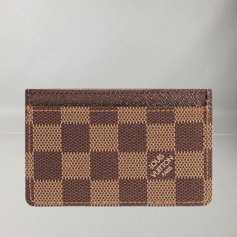 Louis Vuitton Single Card Holder Checkerboard canvas For Sale at 1stDibs