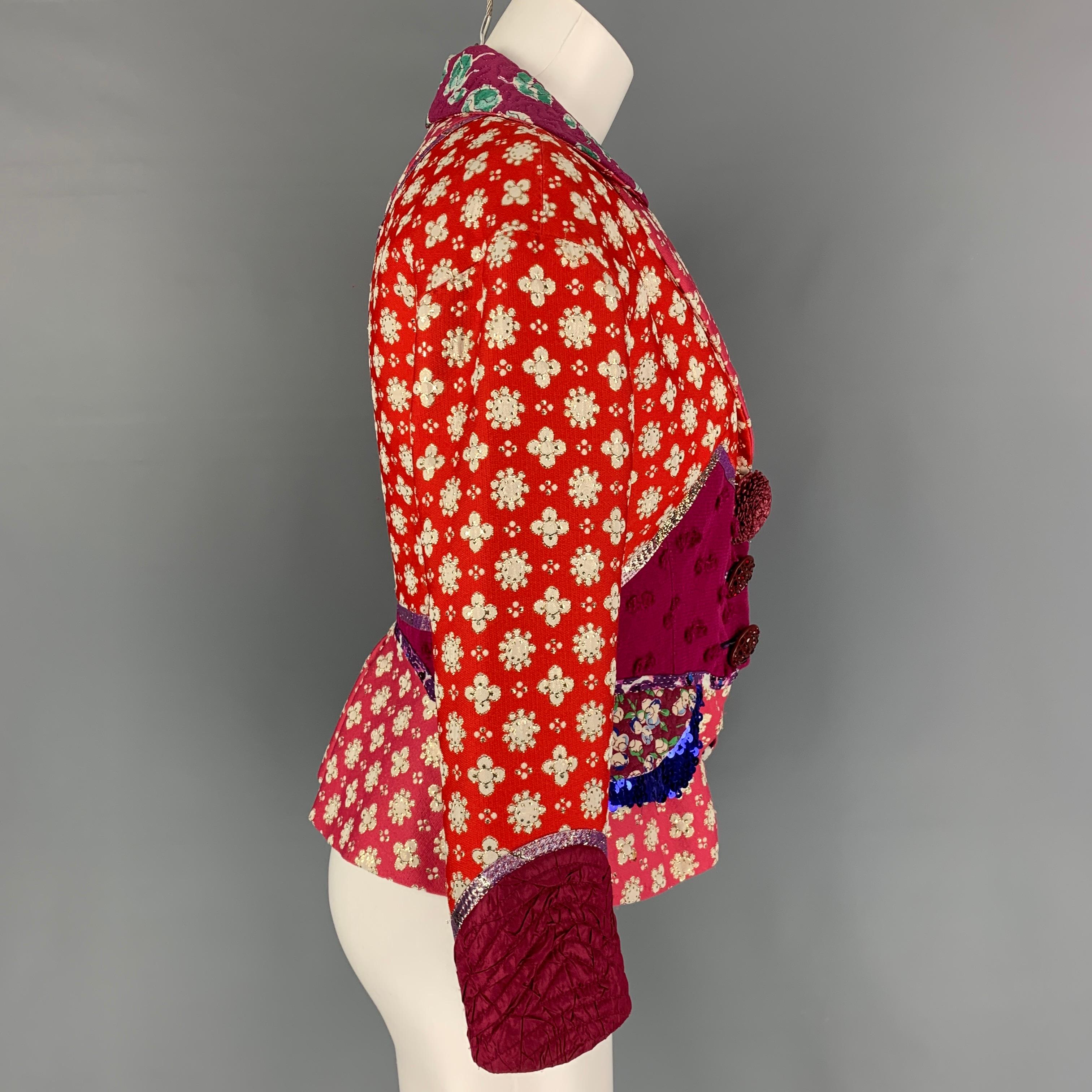 LOUIS VUITTON Size 6 Multi-Color Embroidered Polyester Blend Jacket For ...