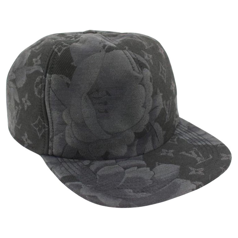 Louis Vuitton Size Large Virgil Abloh Black Flowers Baseball Cap ...