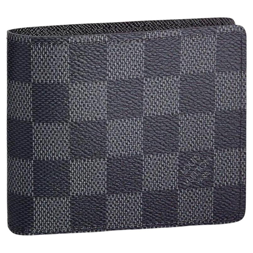 Louis Vuitton Slender Wallet Colours Graphite Chequered Graphite Canvas ...