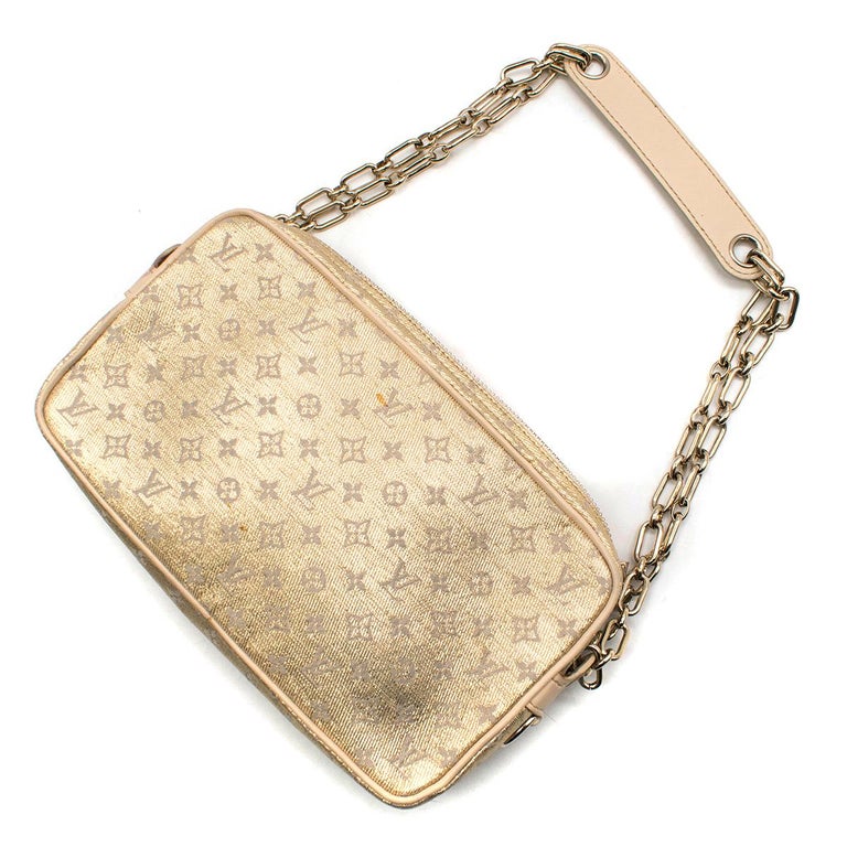 Louis Vuitton Small Gold Limited Edition Monogram Bag at 1stDibs