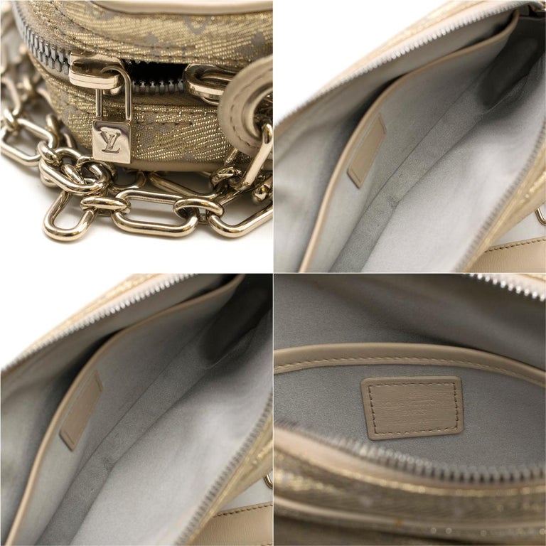 Louis Vuitton Small Gold Limited Edition Monogram Bag at 1stDibs