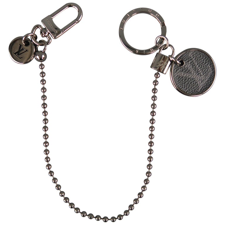 LOUIS VUITTON Smoke Silver Tone Metal Monogram Wallet Key Chain at 1stDibs
