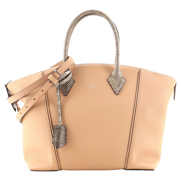 Louis Vuitton Soft Lockit Handbag Leather with Python PM at 1stDibs