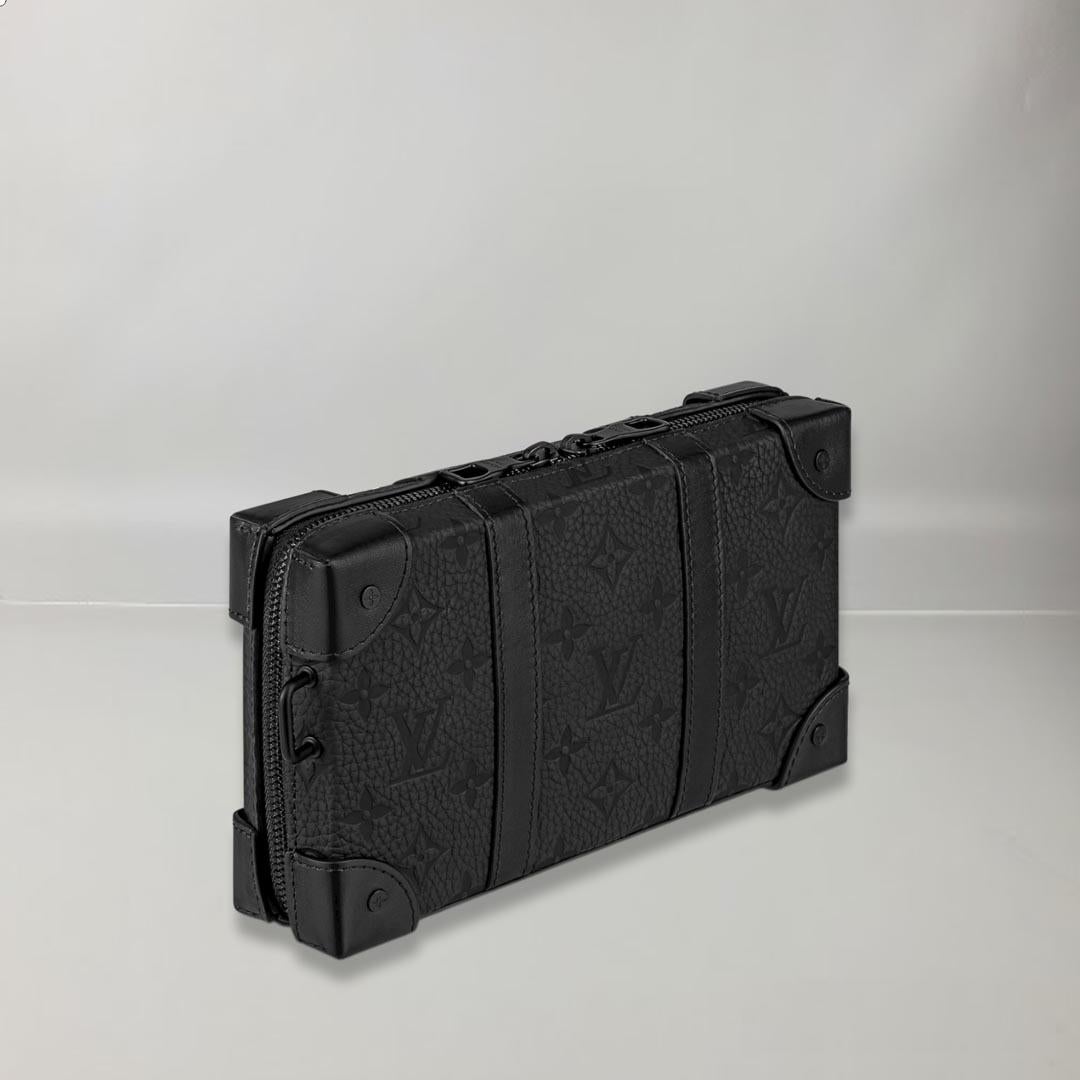 Louis Vuitton Soft Trunk Wallet Black Taurillon Monogram Leather For ...