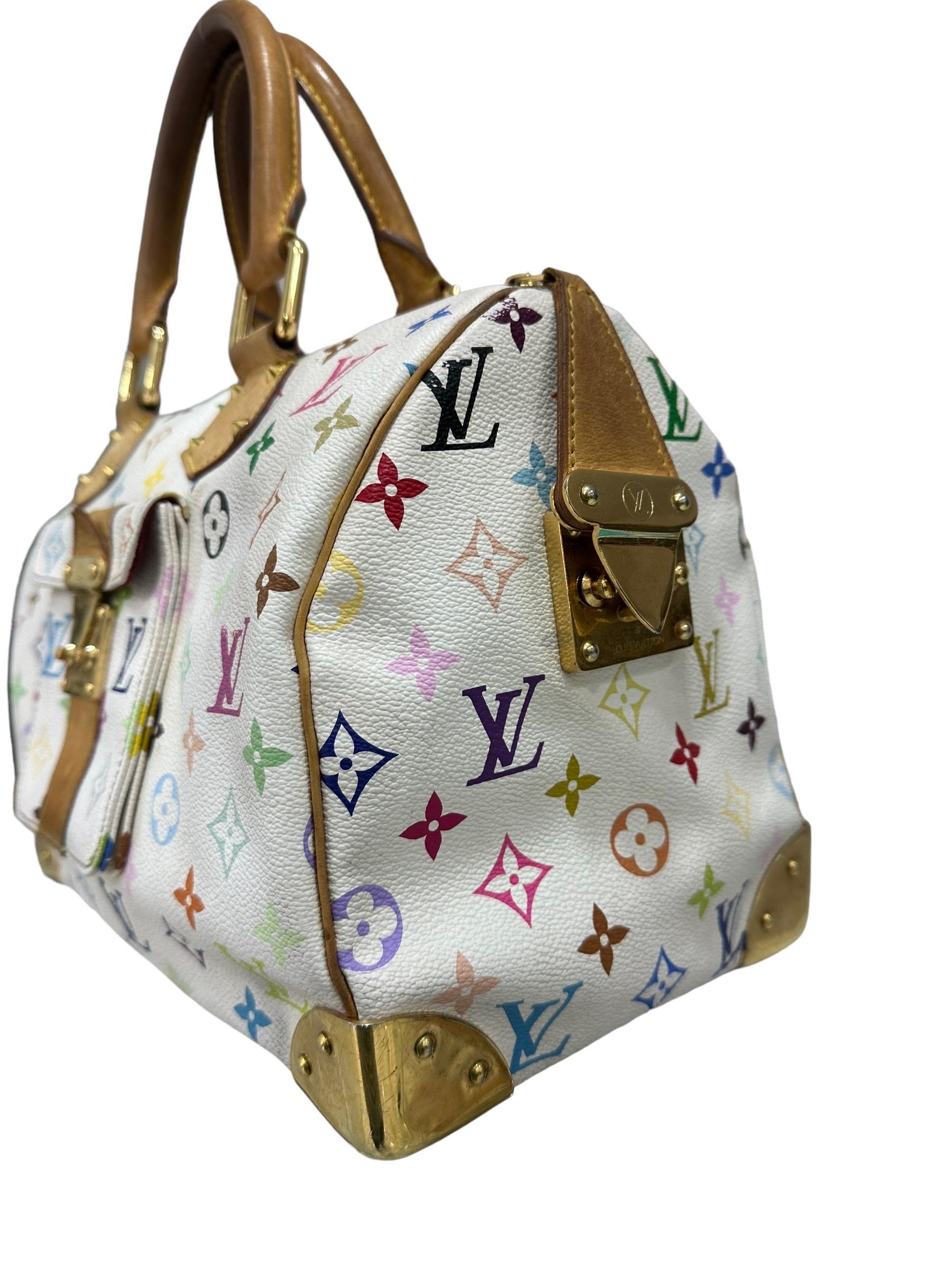 Louis Vuitton Speedy 30 x Takashi Murakami Limited Edition Top Handle ...