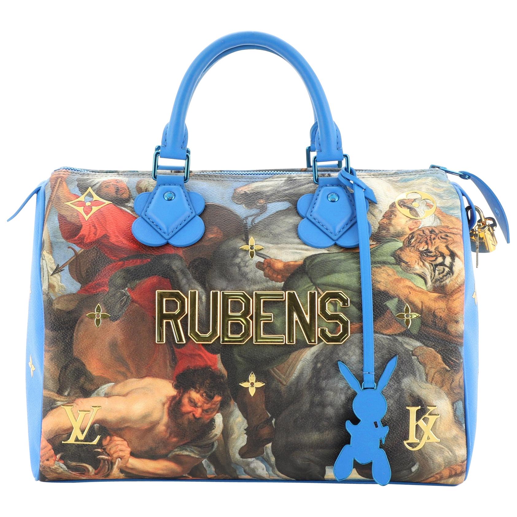Louis Vuitton Speedy Handbag Limited Edition Jeff Koons Rubens Print ...