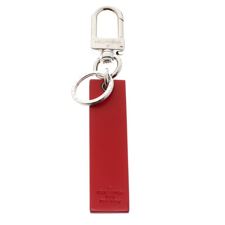 Louis Vuitton Supreme Red Leather Charm Key Ring / Keychain For Sale at ...