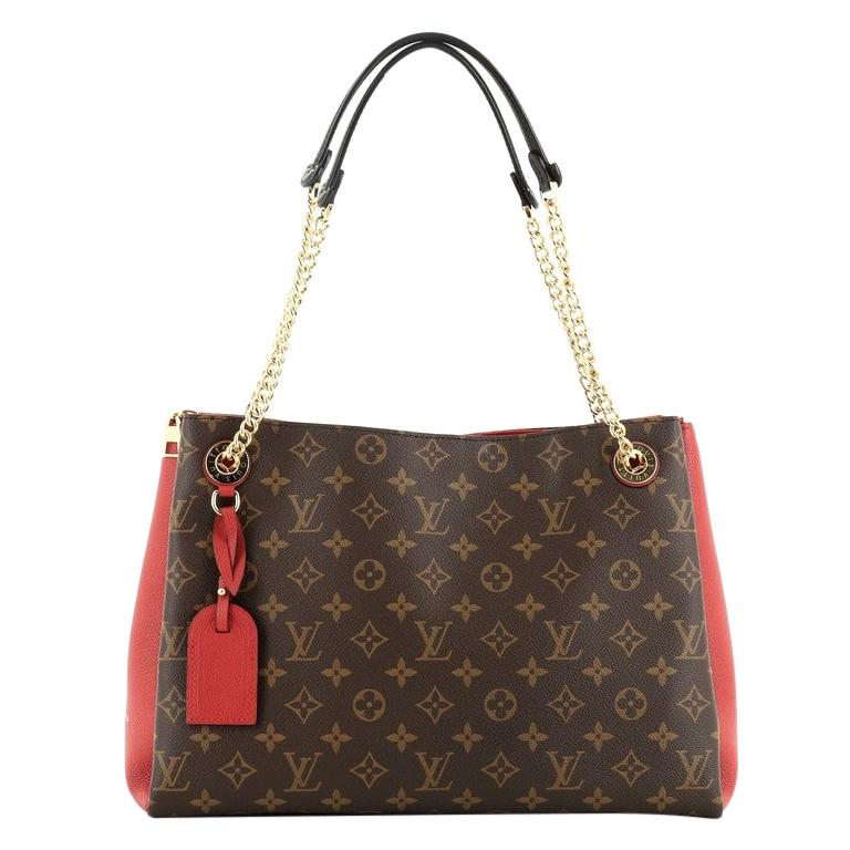 Louis Vuitton Surene Handbag Monogram Canvas with Leather MM at 1stDibs