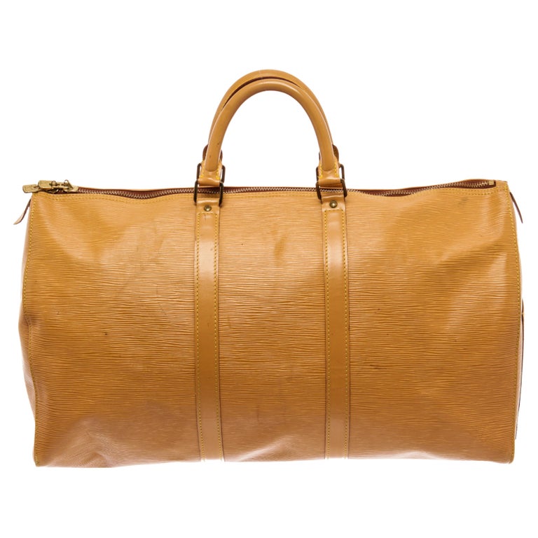 Louis Vuitton Tan Epi Leather Keepall 50 Travel Bag For Sale at 1stDibs