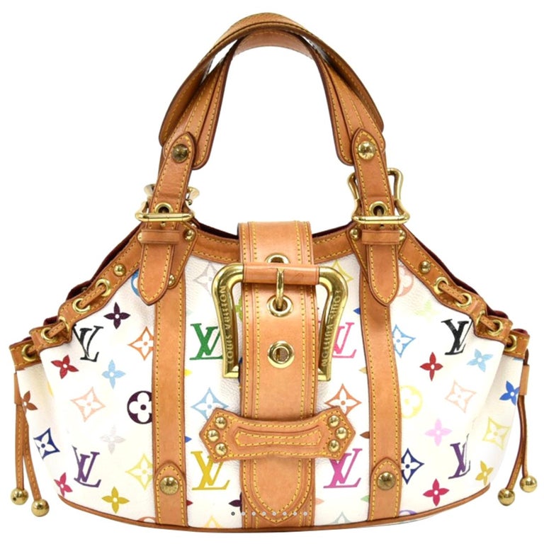 LOUIS VUITTON Theda PM Monogram Multicolour And White Hand Bag ...