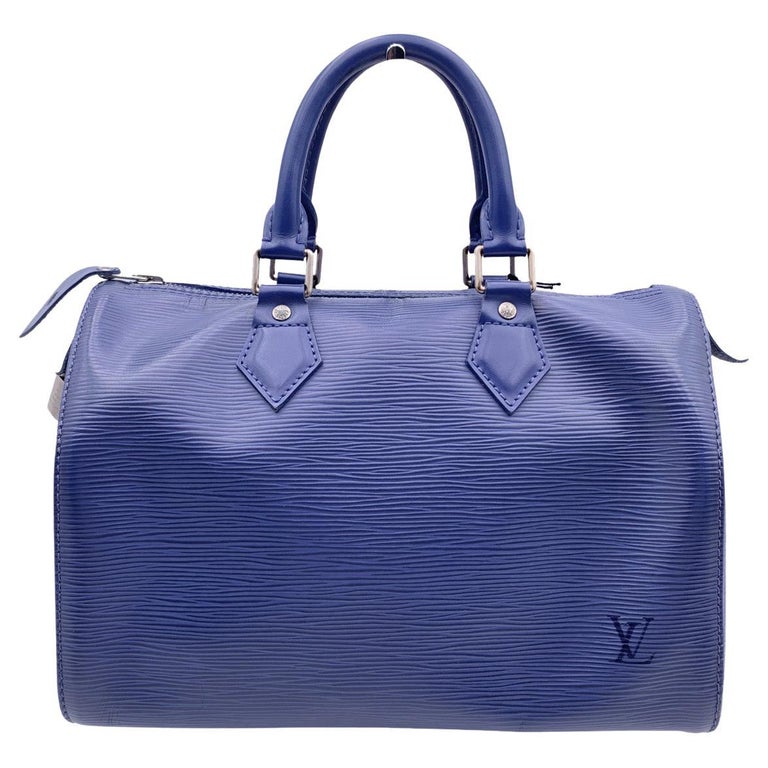 Louis Vuitton Toledo Blue Epi Leather Speedy 25 Boston Bag Handbag For ...