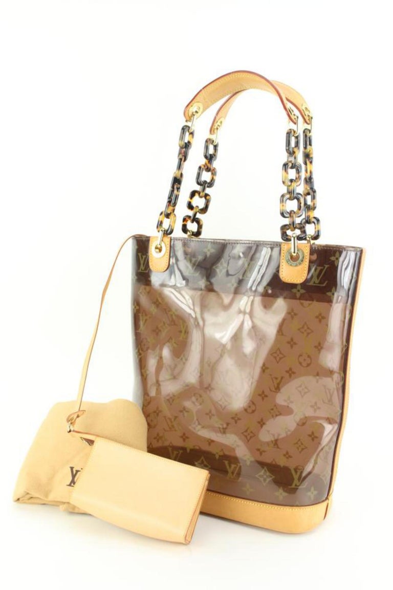 Louis Vuitton Translucent Monogram Cabas Sac Ambre MM Clear Tote with ...