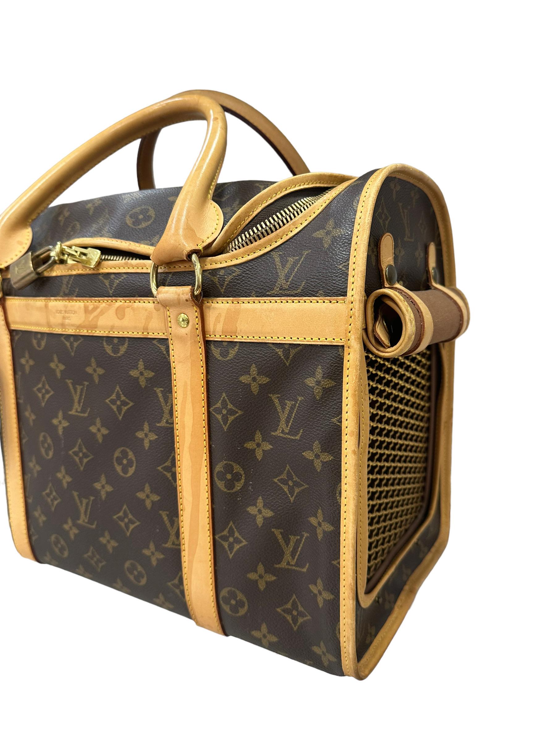 Louis Vuitton Trasportino Per Animali Monogram Tela Marrone 2002 For ...