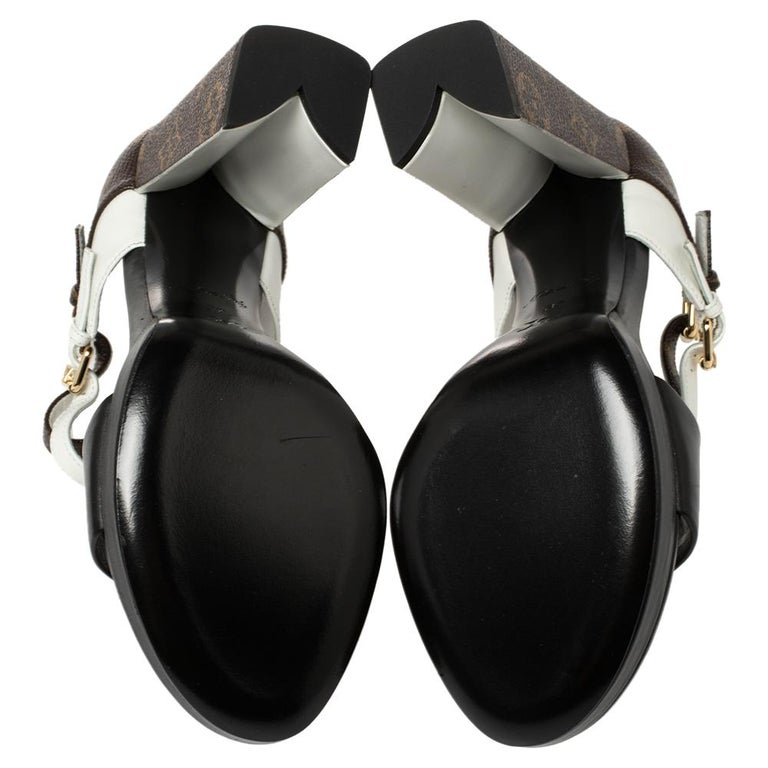 Louis Vuitton Tri Color Monogram Canvas and Leather Matchmake Sandals ...