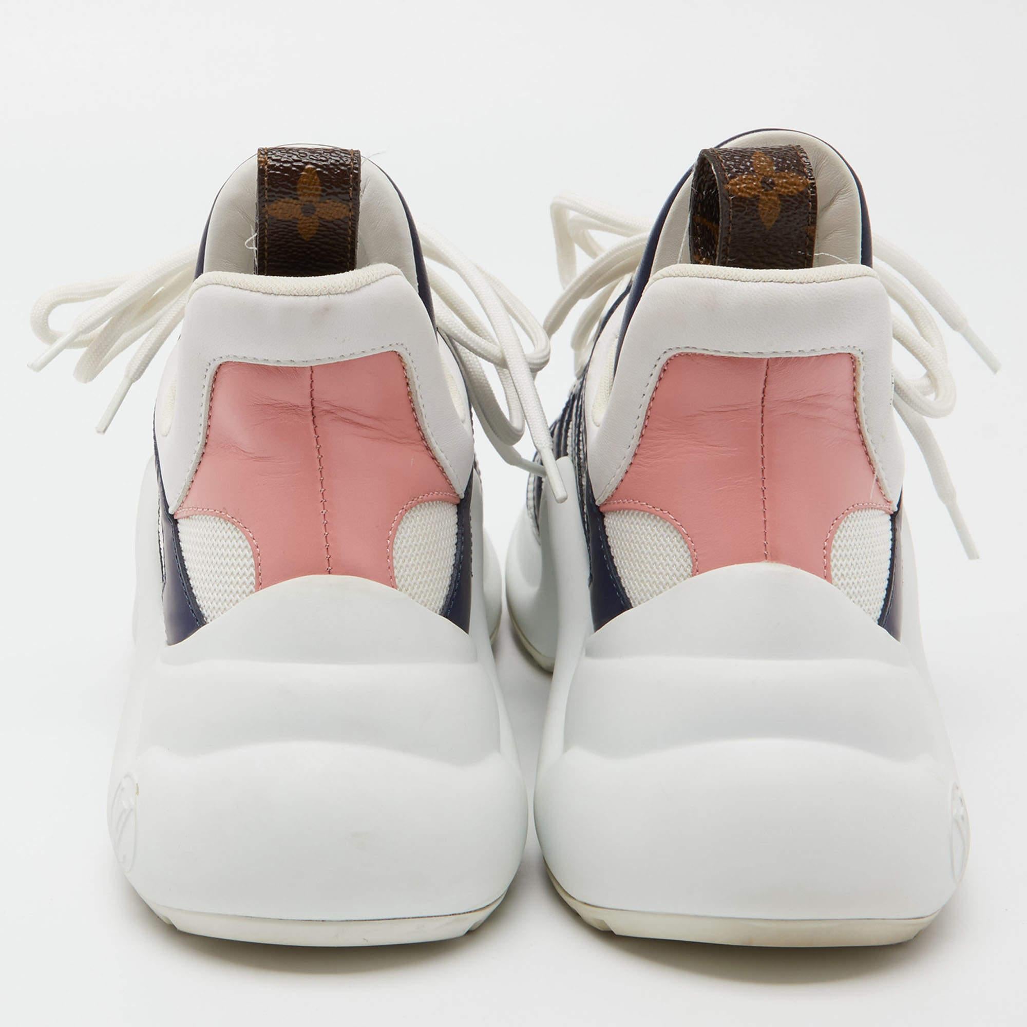 Louis Vuitton Tricolor Leather and Mesh Archlight Sneakers For Sale at ...